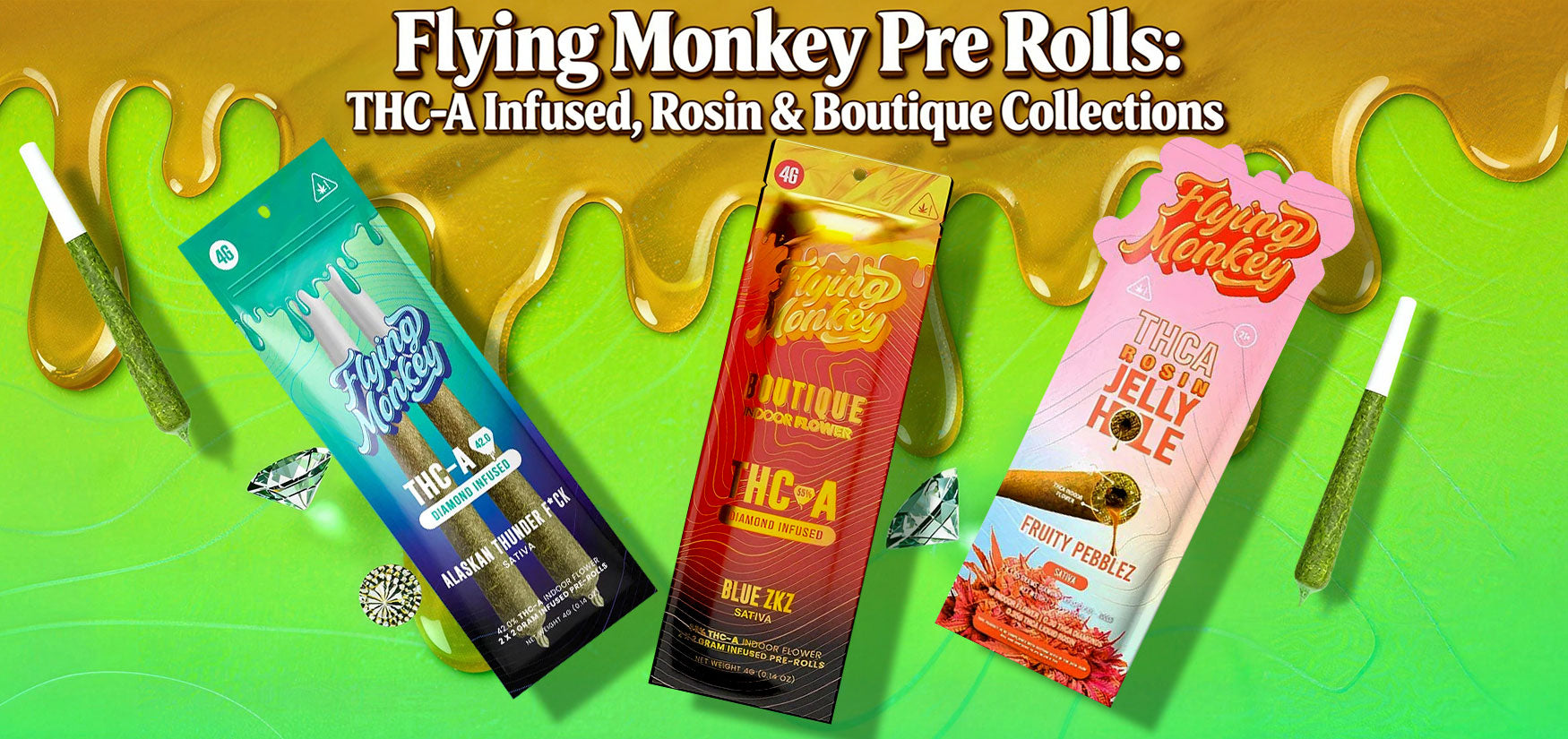 Flying Monkey THC-A Pre Roll Collections – True Hemp Store