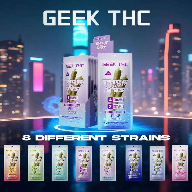 Geek THC VVS Sugar Diamondz THC-A Pre Rolls 4G – True Hemp Store